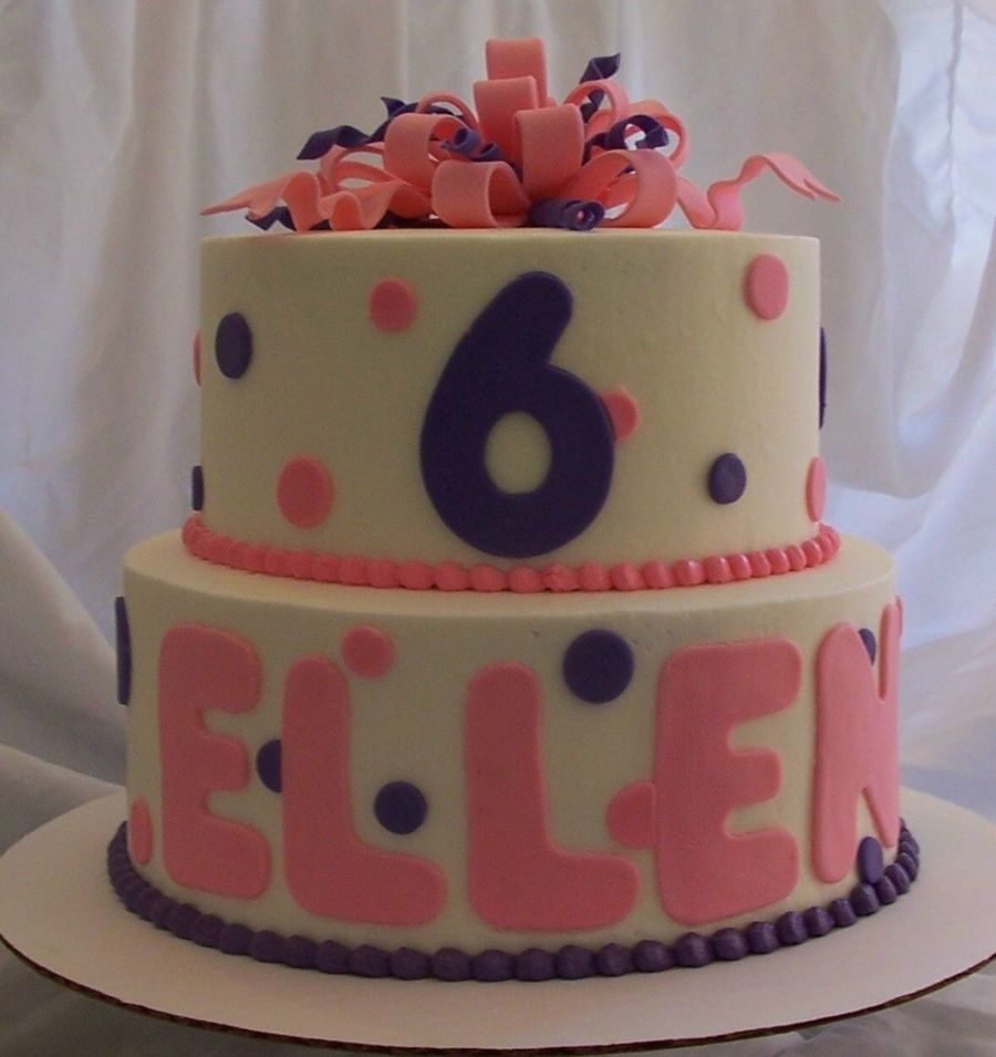 Pink And Purple Bd Cake - CakeCentral.com