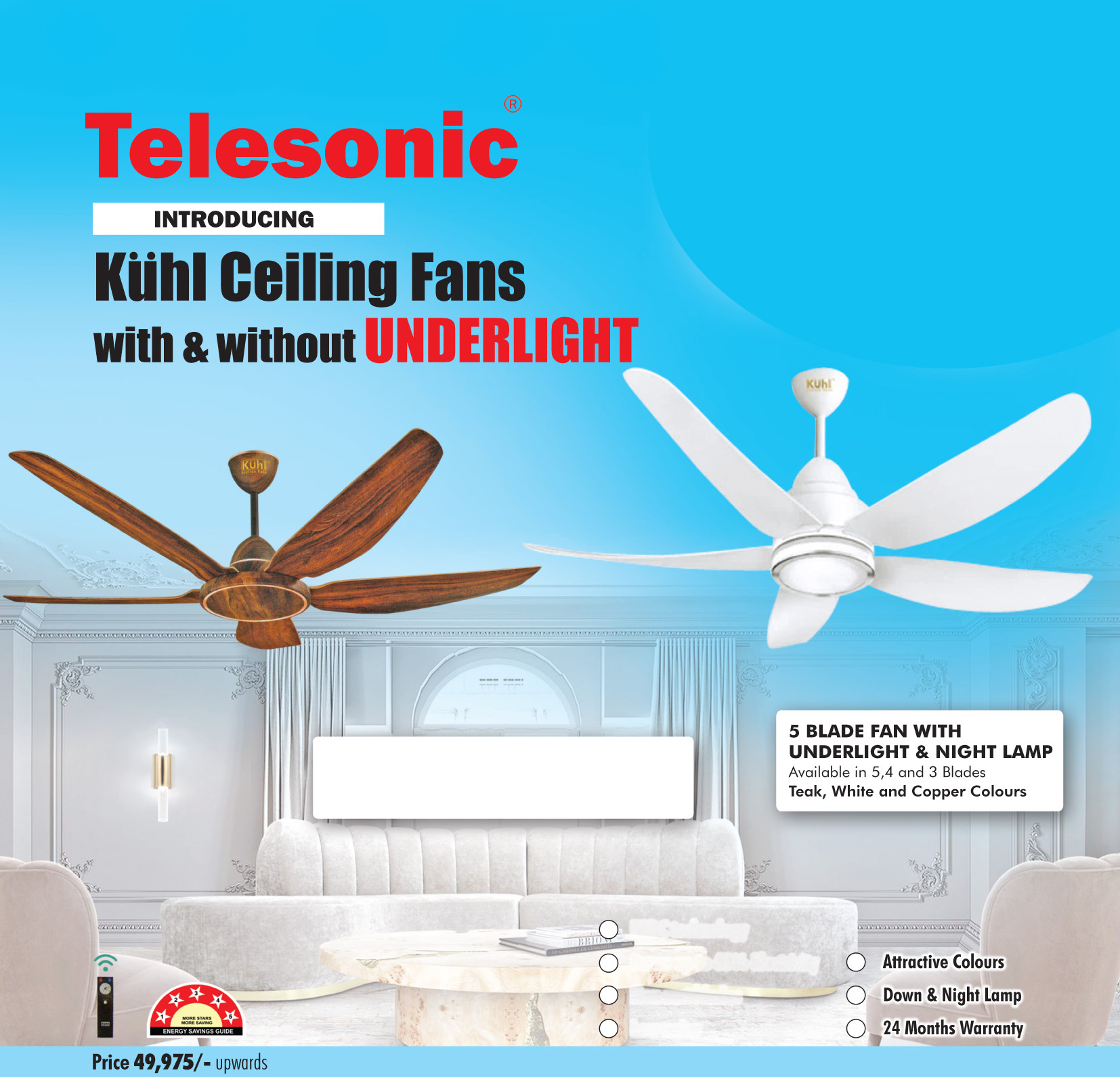 Telesonic INTRODUCING Kuhl Ceiling Fans – Adz.lk – Classified Ads ...