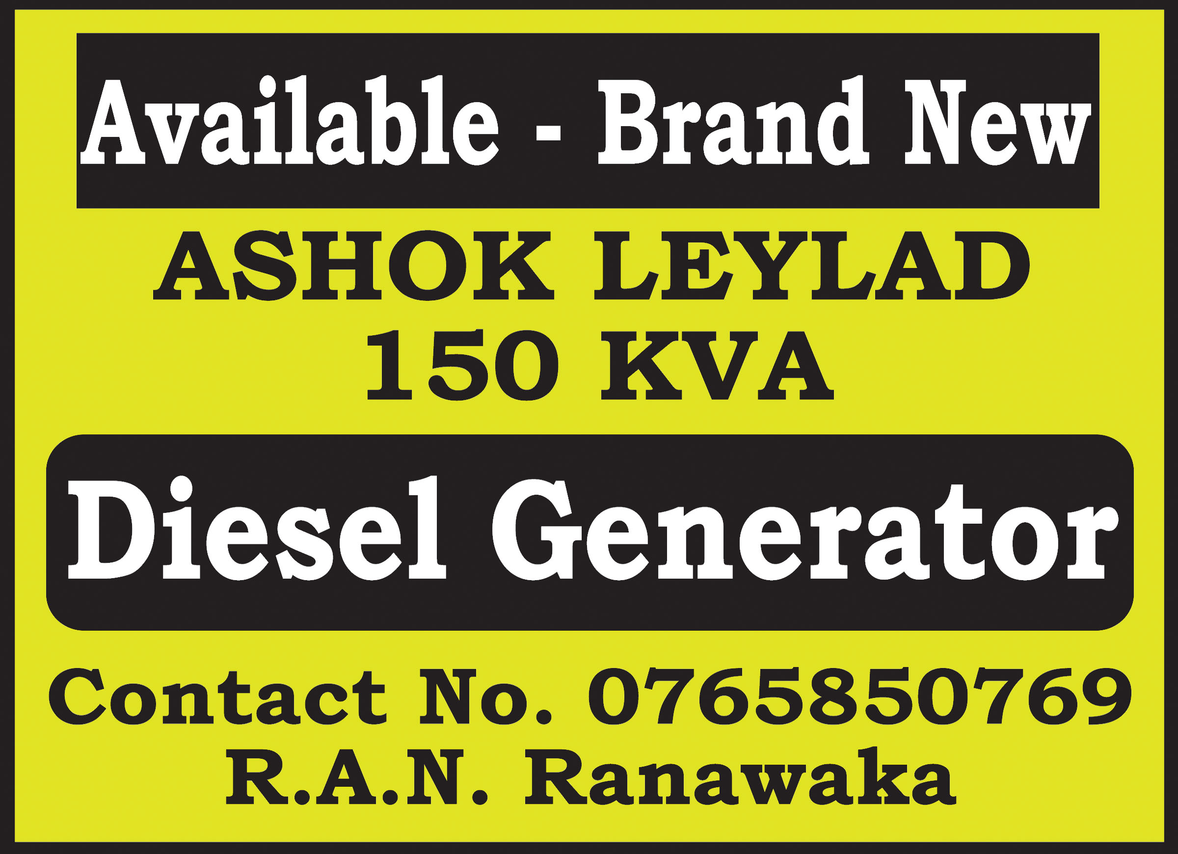 Diesel Generator – Adz.lk – Classified Ads & Directory Listing