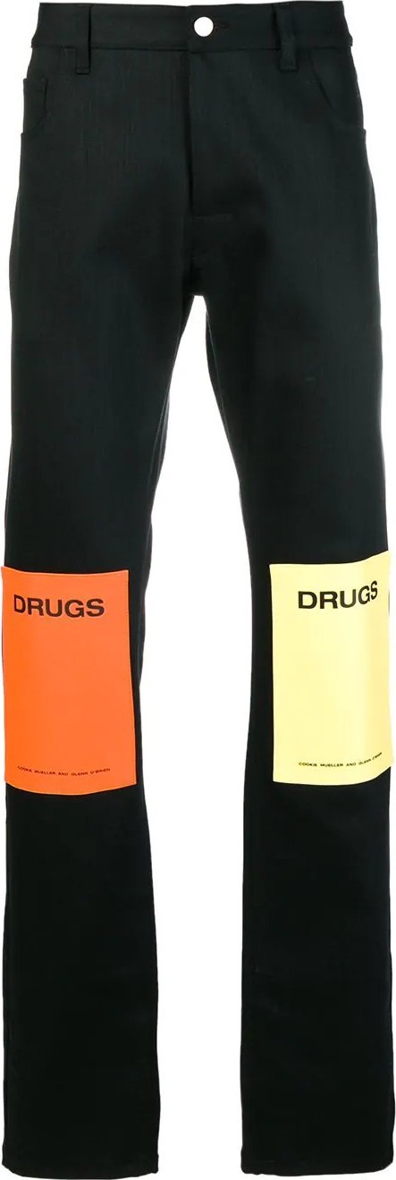 Raf Simons Drugs patch jeans - Luxed