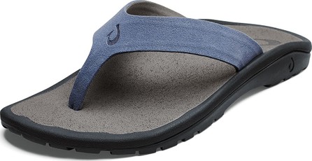 Olukai Men's Ohana Hookahi Faux-Suede Flip-Flop Sandals - Luxed
