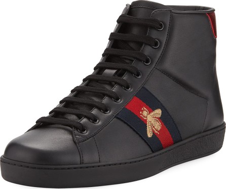 Gucci Ace High-Top Sneaker - Luxed