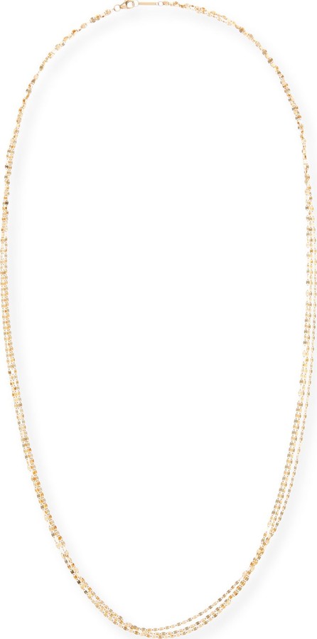 Lana Blake Three-Strand Chain Necklace in 14K Gold, 30"L - Luxed