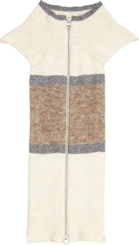 Veronica Beard Mackay Colorblock Metallic Zip-Front Dickey - Luxed