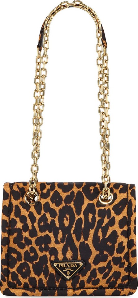 Prada Leopard-Print Nylon Crossbody Bag - Luxed