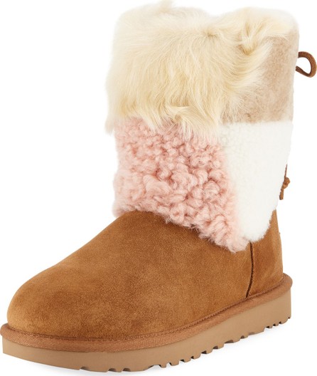 UGG Classic Patchwork Fluff Boots - Luxed