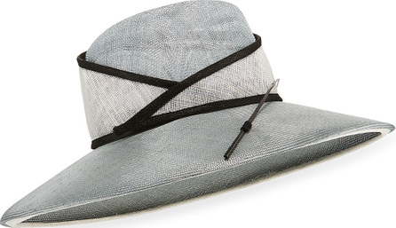 Marzi Two-Tone Large Brim Stick Hat - Luxed