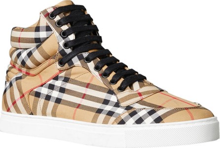 Burberry London England Men's Reeth Signature Check Canvas High-Top ...