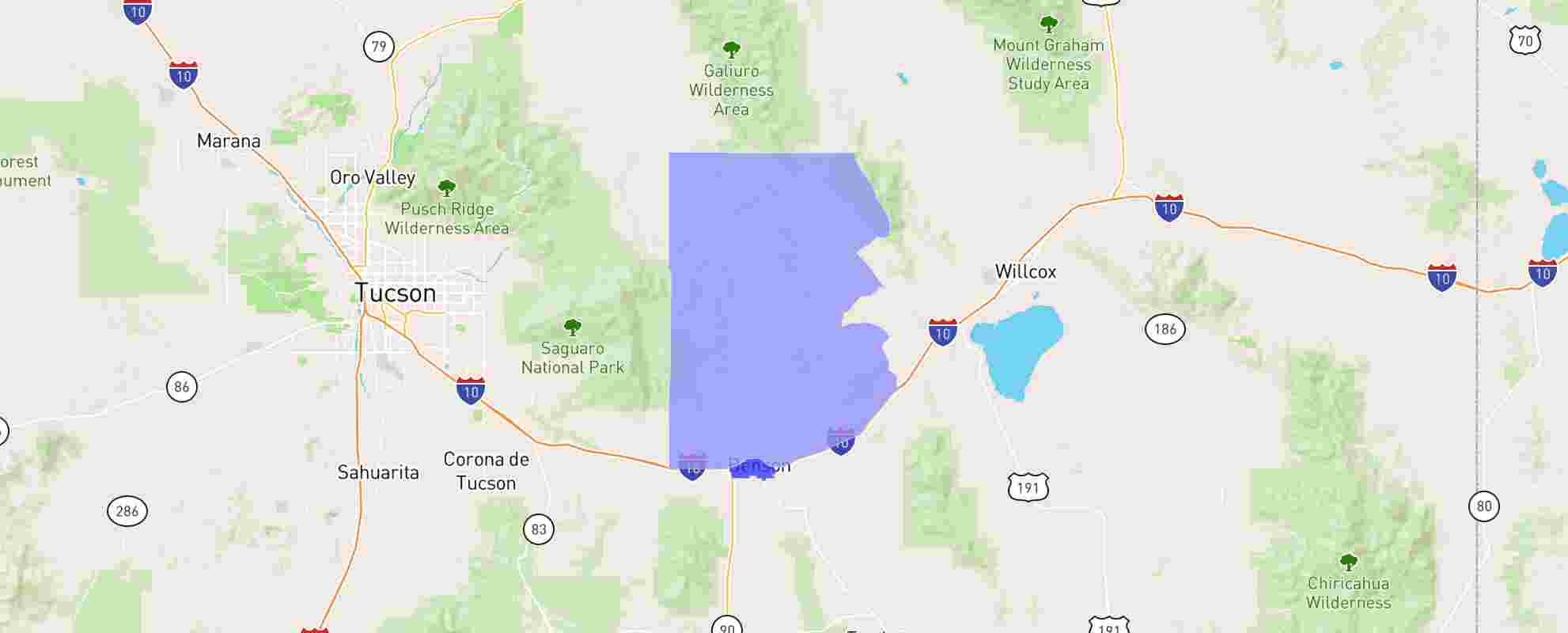 Map Of Benson Az