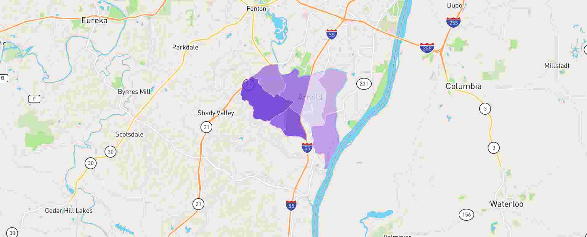 Arnold Missouri Boundary Map MO District Maps | MyLO