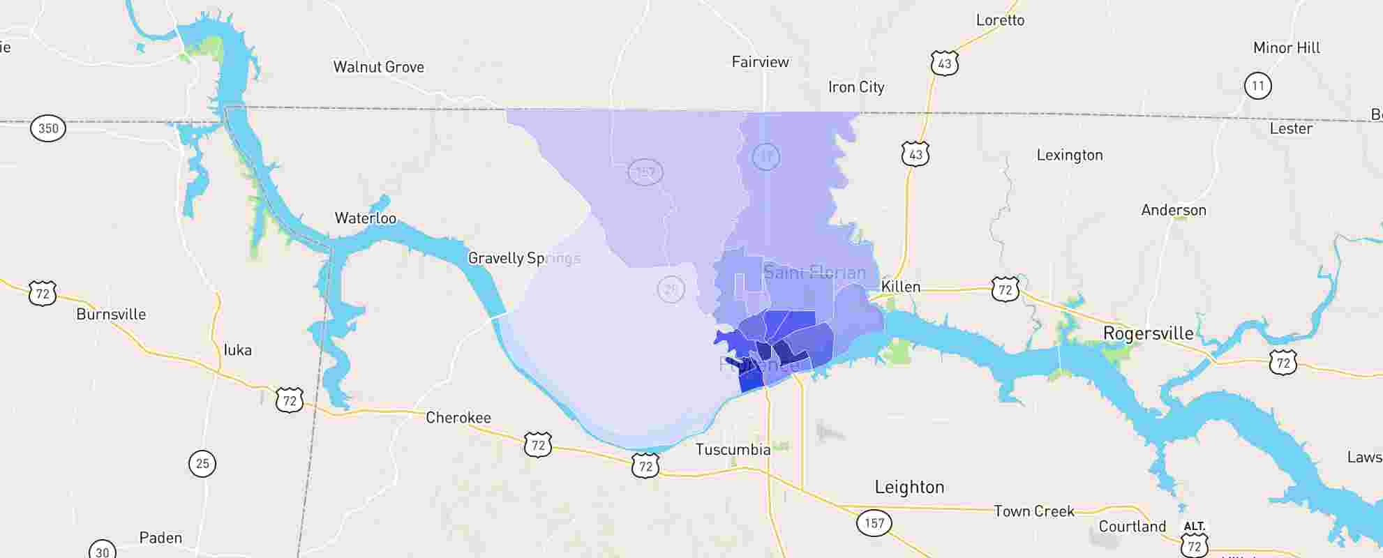 Zip Code Map Florence Alabama Police Residents Living Outside Of
