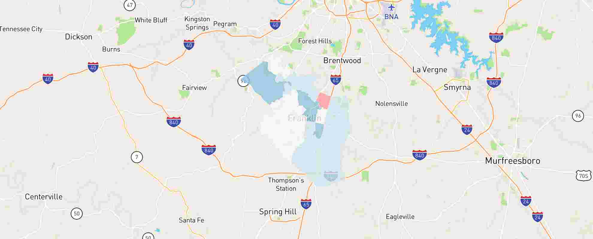 Franklin Tn Zip Code Map