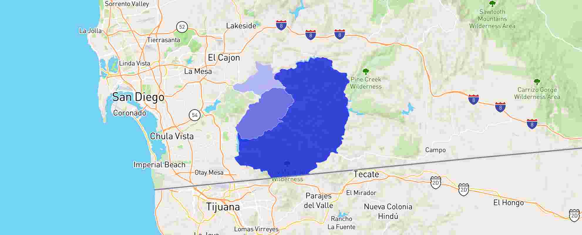 Mapa De Jamul, California