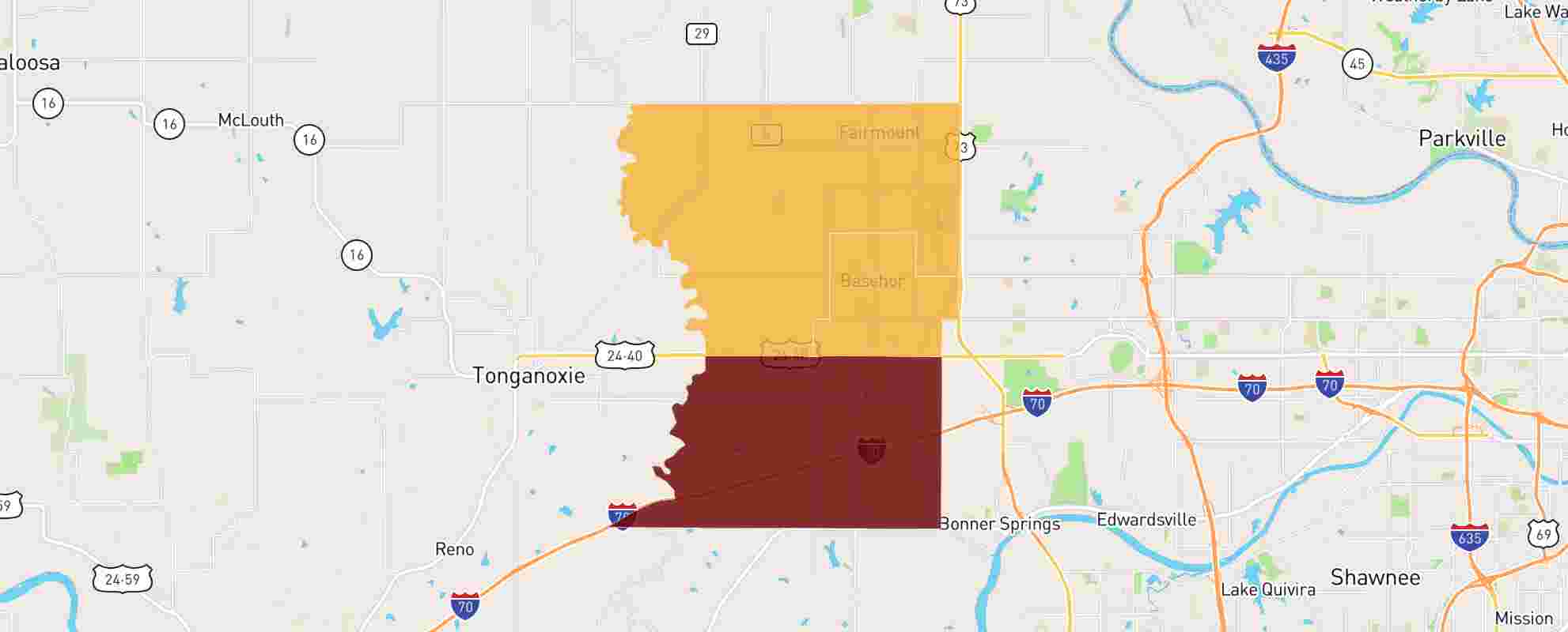 Map Of The City Of Basehor Kansas