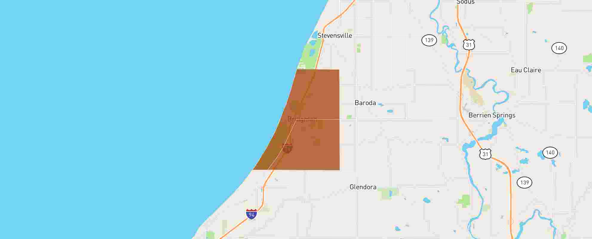Bridgman Michigan City Map