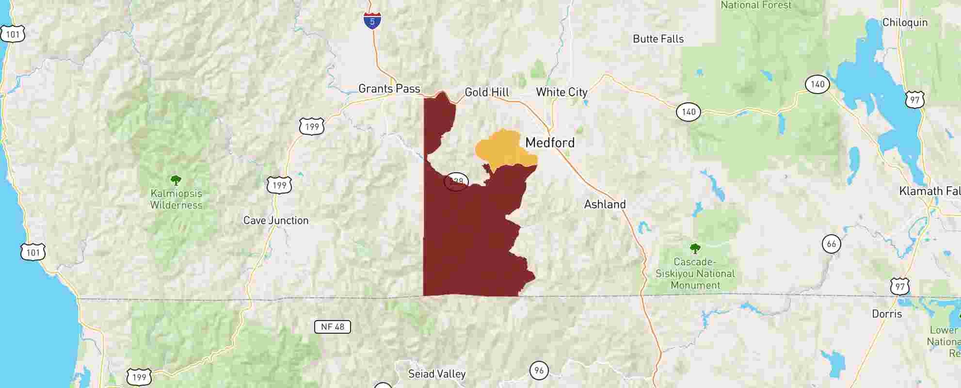 Jacksonville Oregon Map Photo & Art Print Blue Vector Background Map,