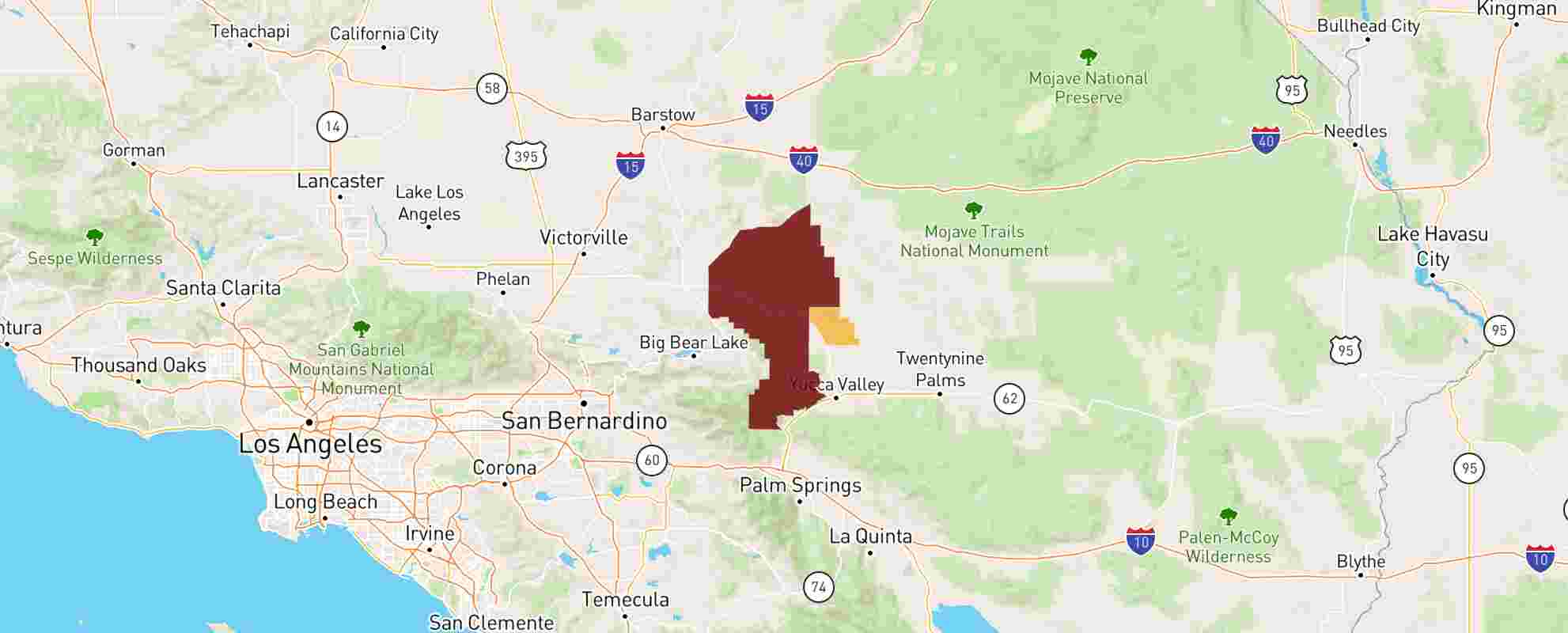 Mapa De Los Landers De California