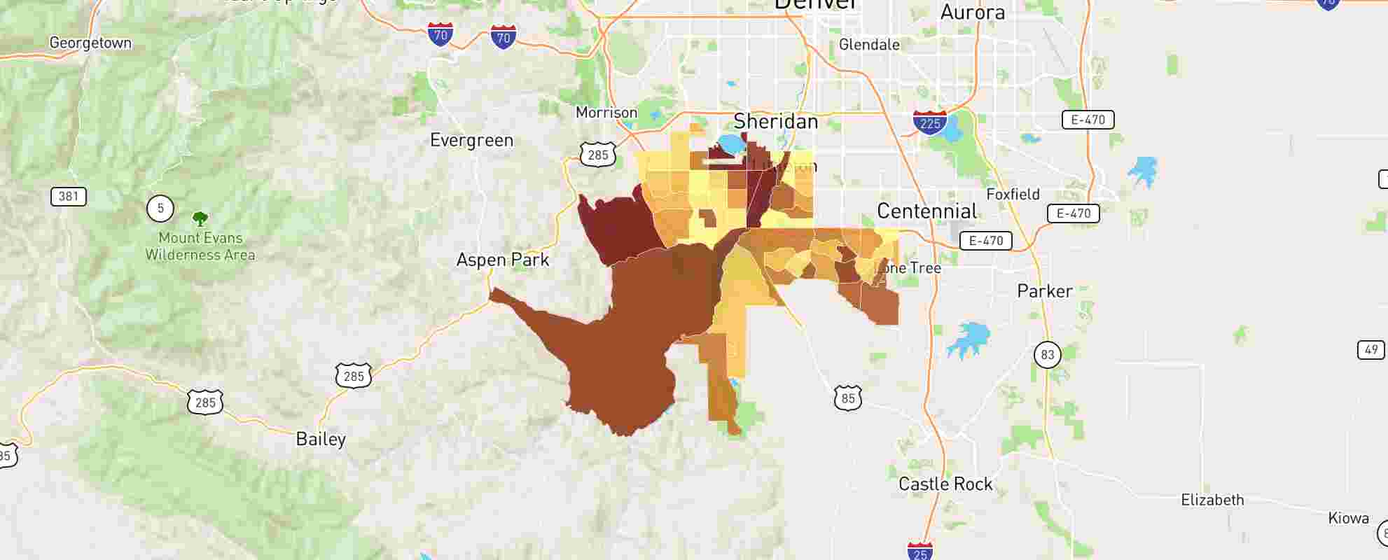 Where Is Littleton Colorado On A Map Of Colorado Complete Map Tour Of