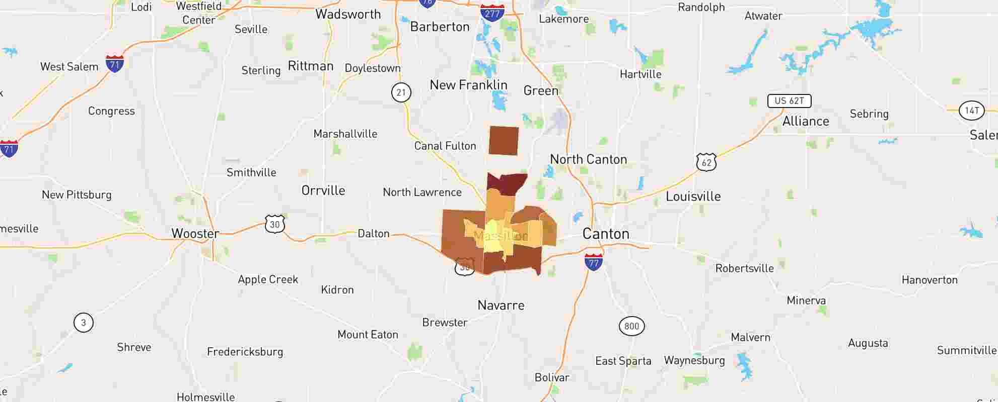 Massillon Ohio Zip Code Map
