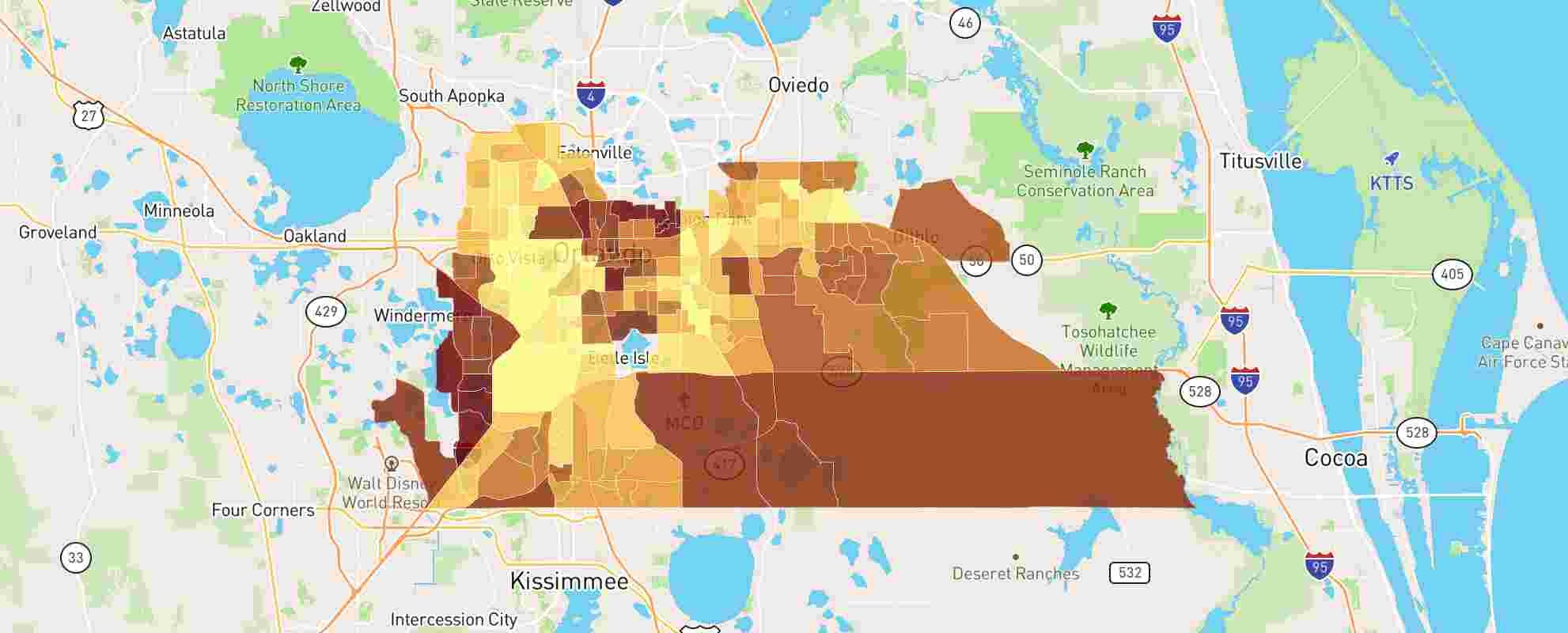 Orlando Neighborhoods Map Google Orlando Apartments By Neighborhood