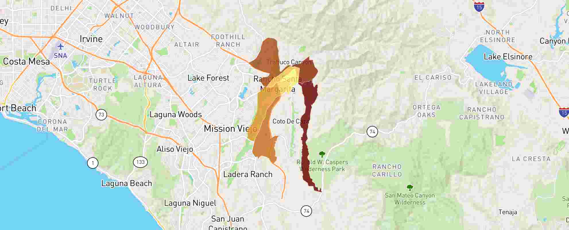 Mapa De Rancho Santa Margarita, California Rancho Santa Margarita Map
