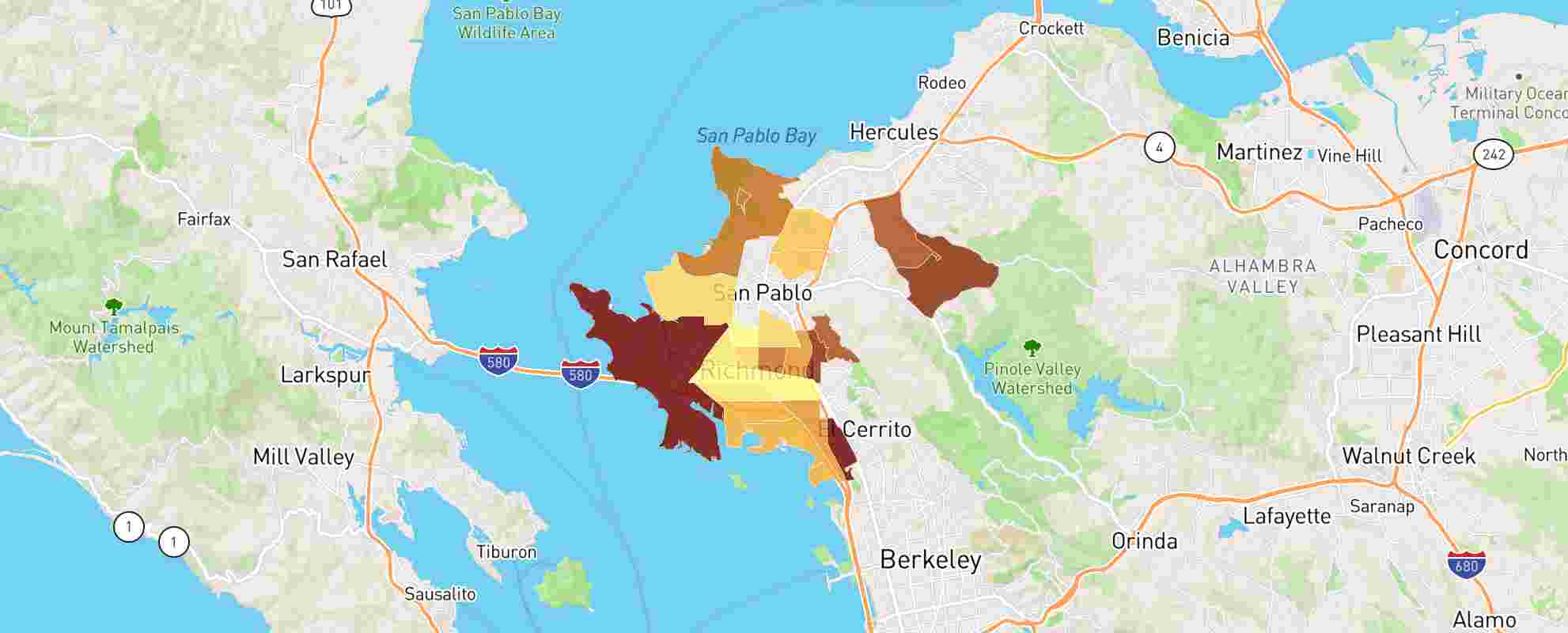 Richmond California Crime Map Safest Cities In California