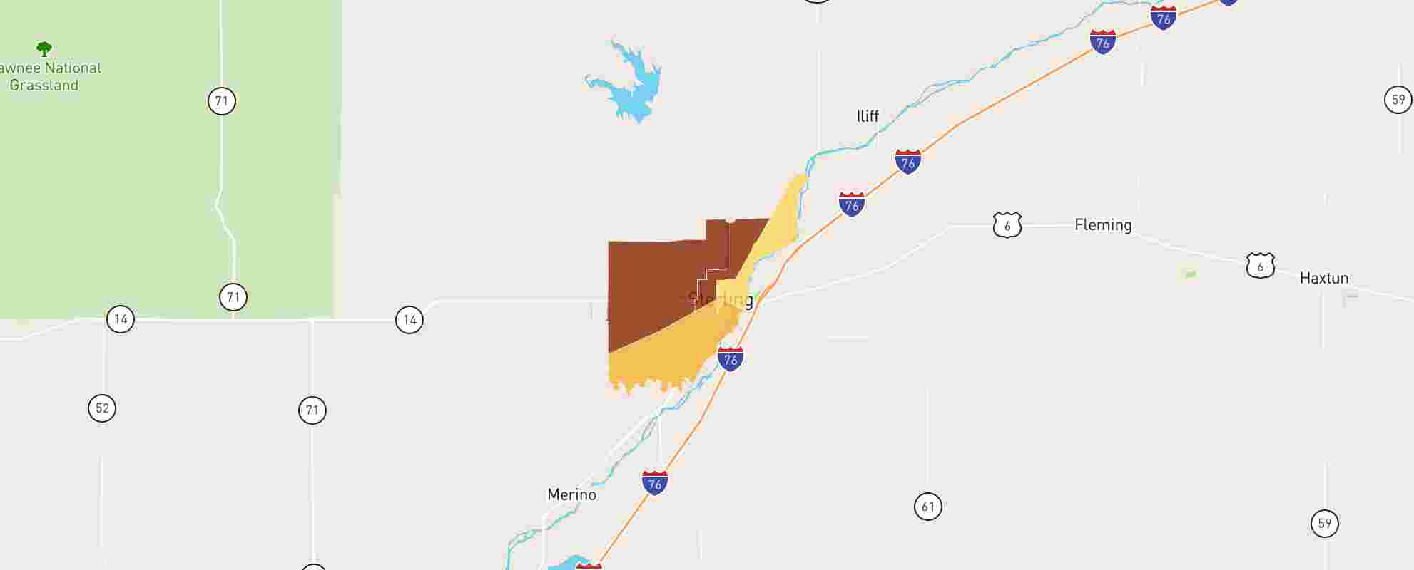Sterling Colorado Map