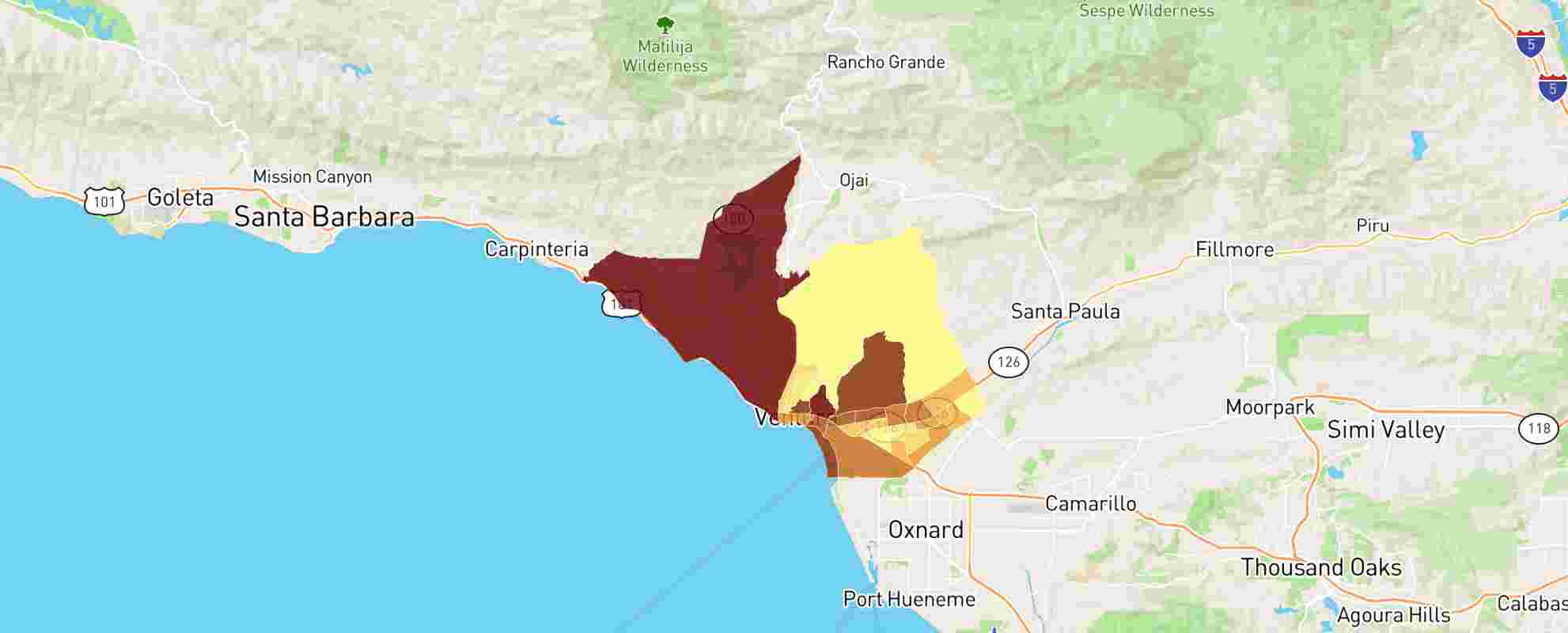 Mapa De Ventura, California