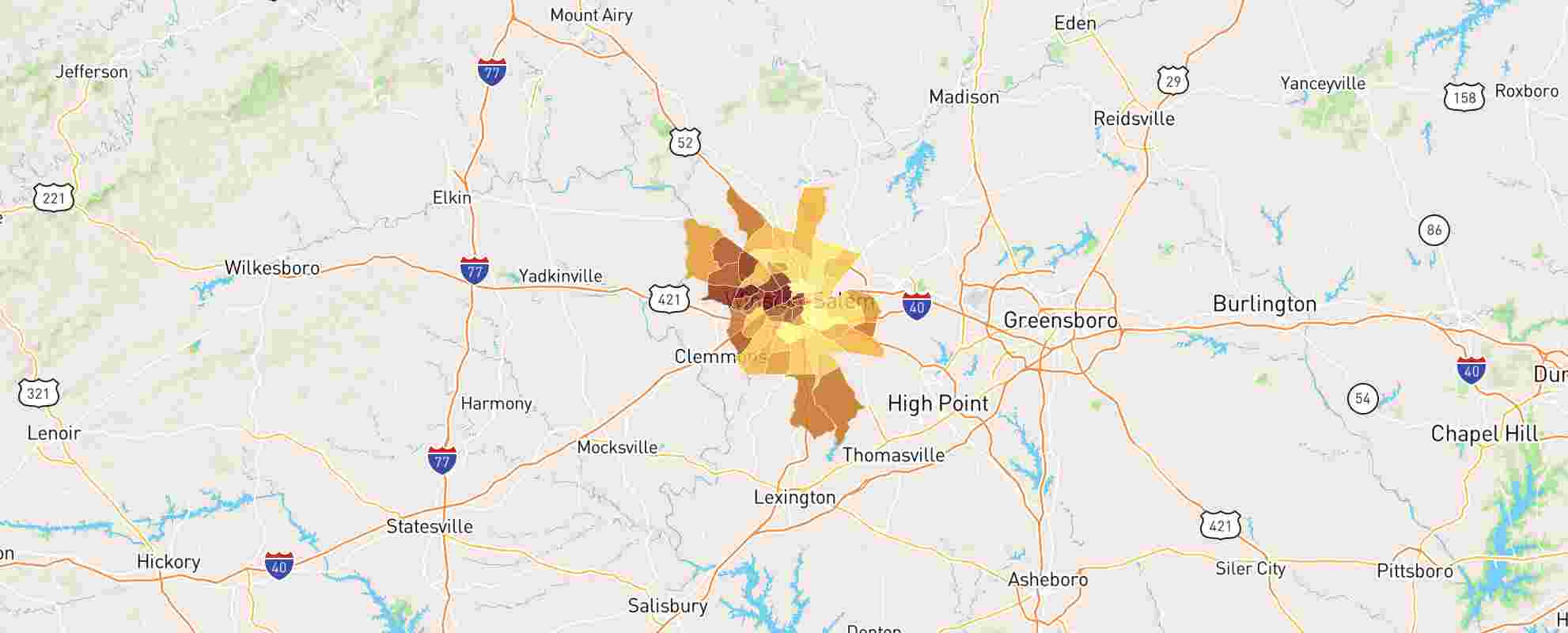 Map Of Winston Salem Neighborhoods