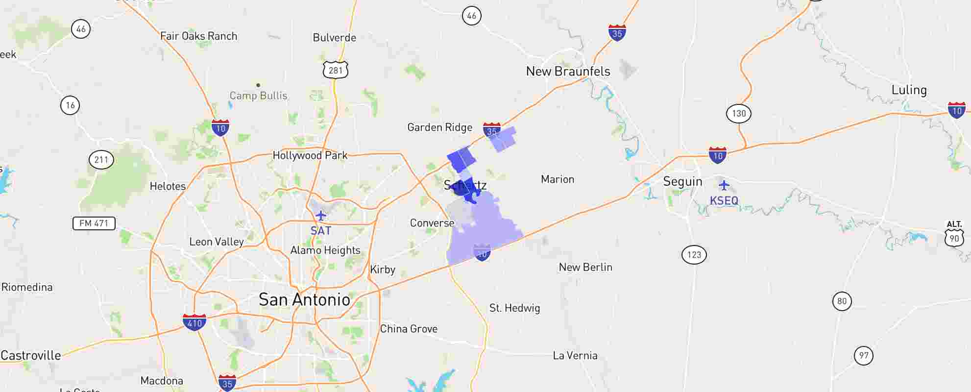 Schertz Zip Code Map - Fancie Shandeigh