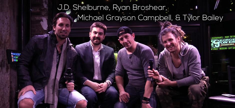 J.D. Shelburne, Ryan Broshear, Michael Grayson Campbell and Tylor Bailey Rock Cerveza Jack's in ...