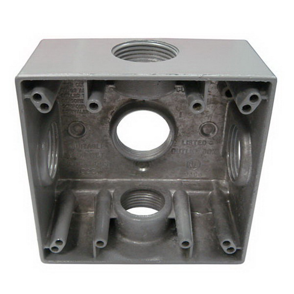 Mulberry 30251 2-Gang Weatherproof Lug Box; Surface, Die-Cast Aluminum ...