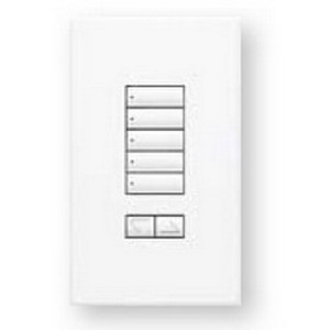 Lutron QSWS2-5BRLI-WH See Touch® 5 Buttons Keypad With Raise/Lower; 24 ...