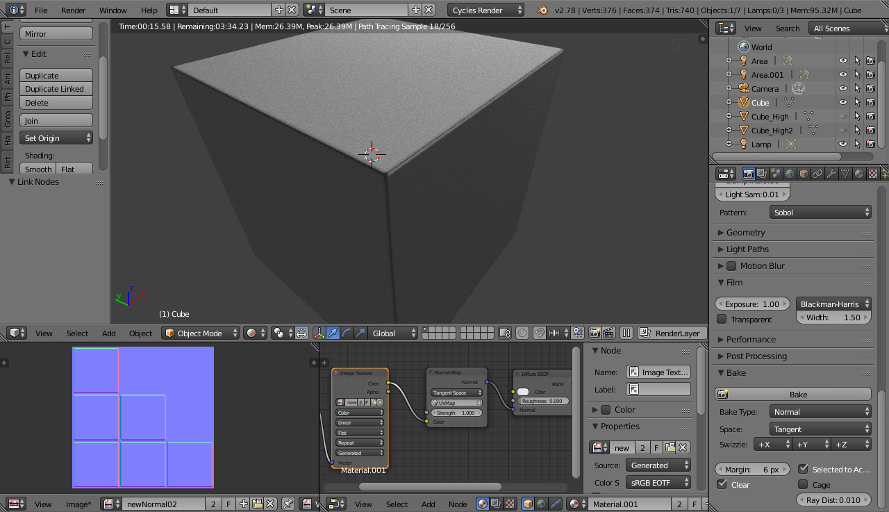 Bad normal map edges - CG Cookie