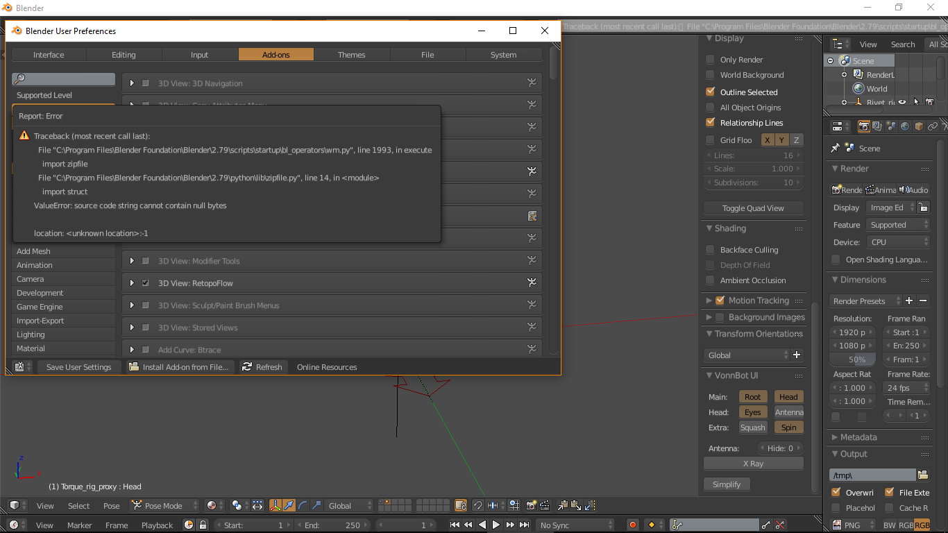 cant install script as add on - CG Cookie