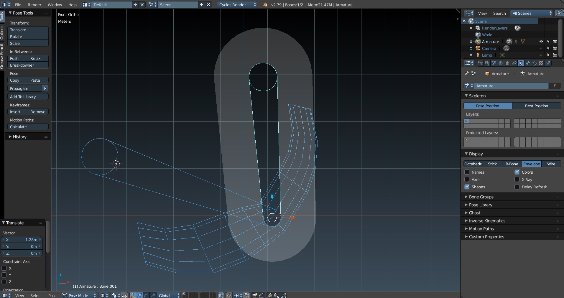 forearm bone deforms entire mesh - CG Cookie