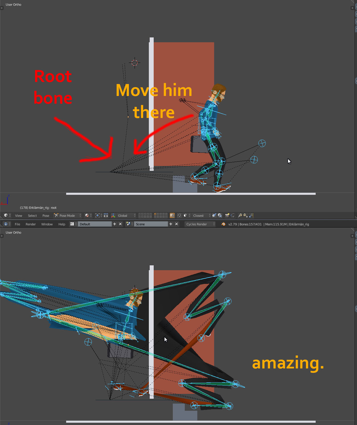 Forget to move the root bone... - CG Cookie