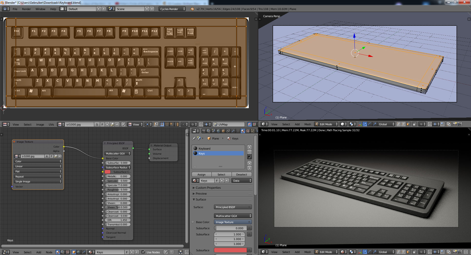Modeling a keyboard : how interesting is it ? - CG Cookie