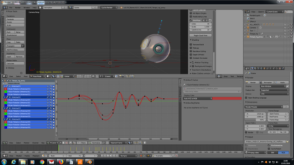In my graph editor, the rotation list has gone blue. Do you know why ...
