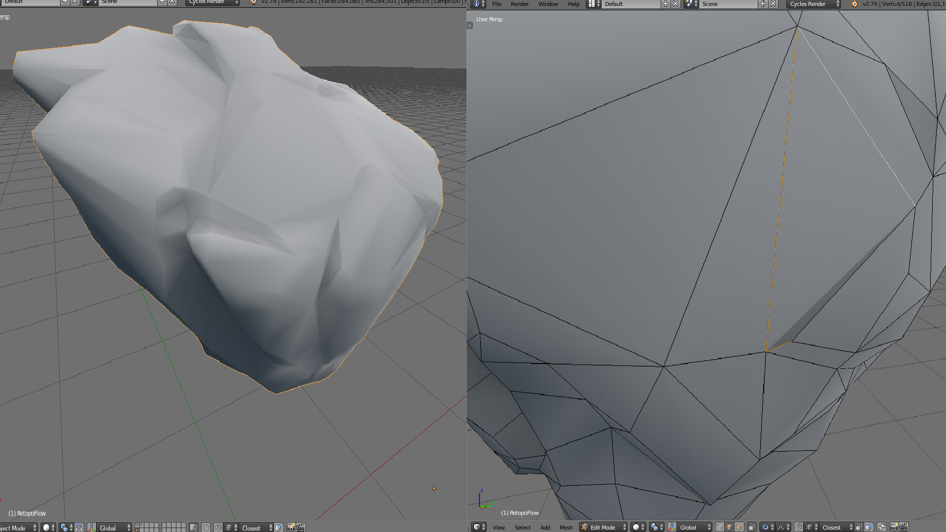 I chose the Retopoflow addon using the Polypen, but my polygons look broken in the end - CG Cookie