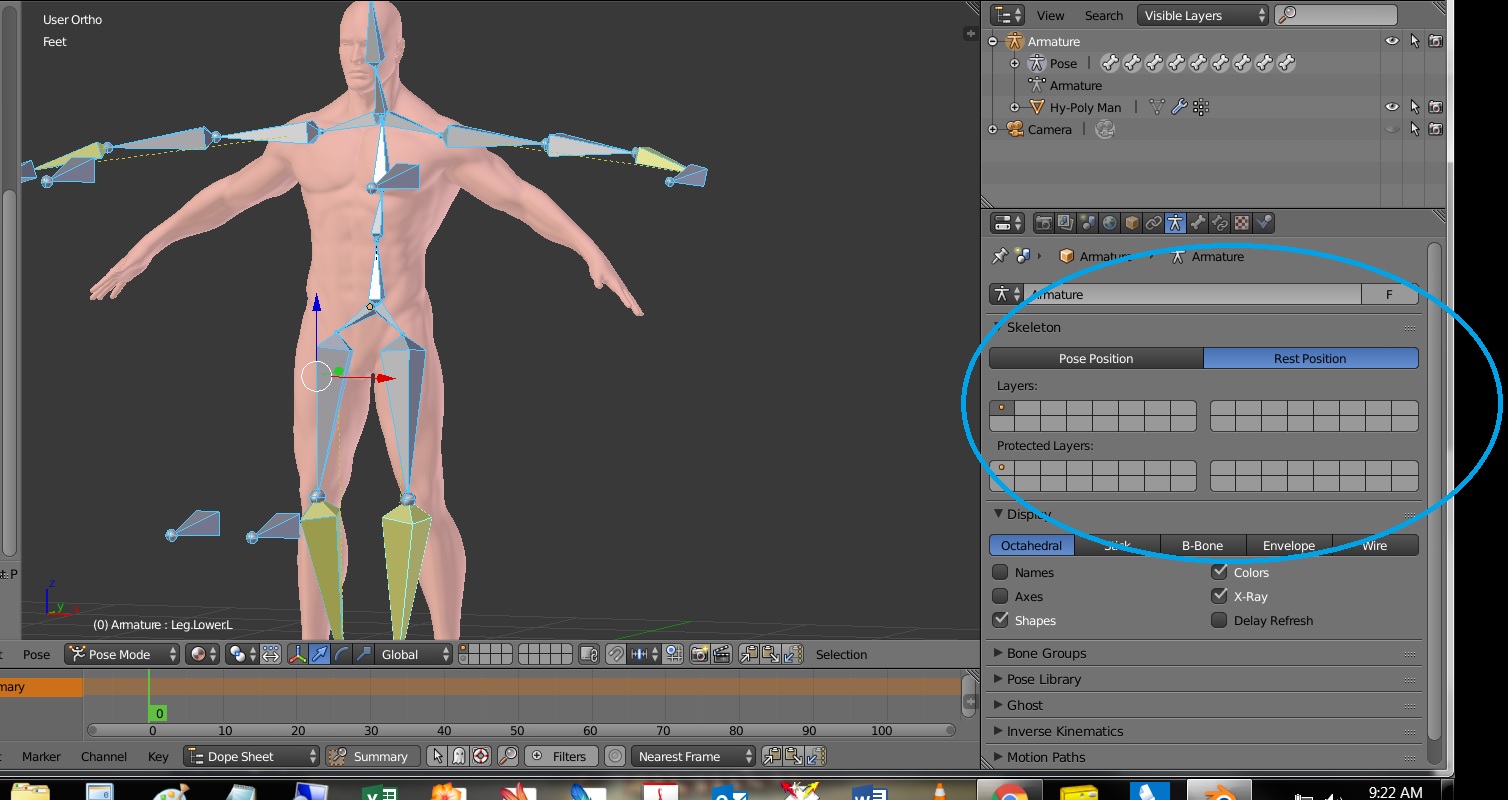 Using the Rig Pose/Rest position and protected areas - CG Cookie