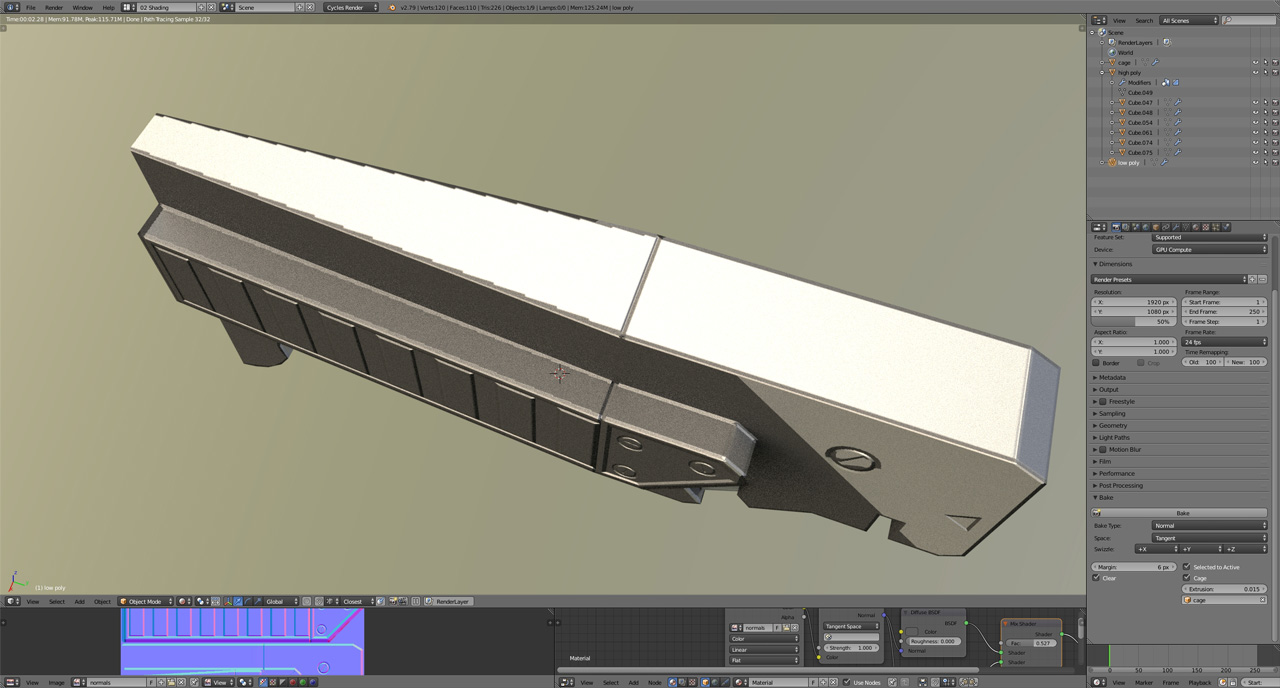 Jagged edges and smooth shading issues on normal baking exercise - CG Cookie