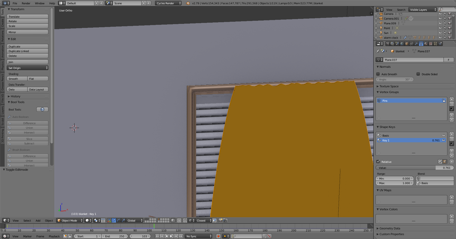 How to make realistic folds in blanket and curtains? - CG Cookie