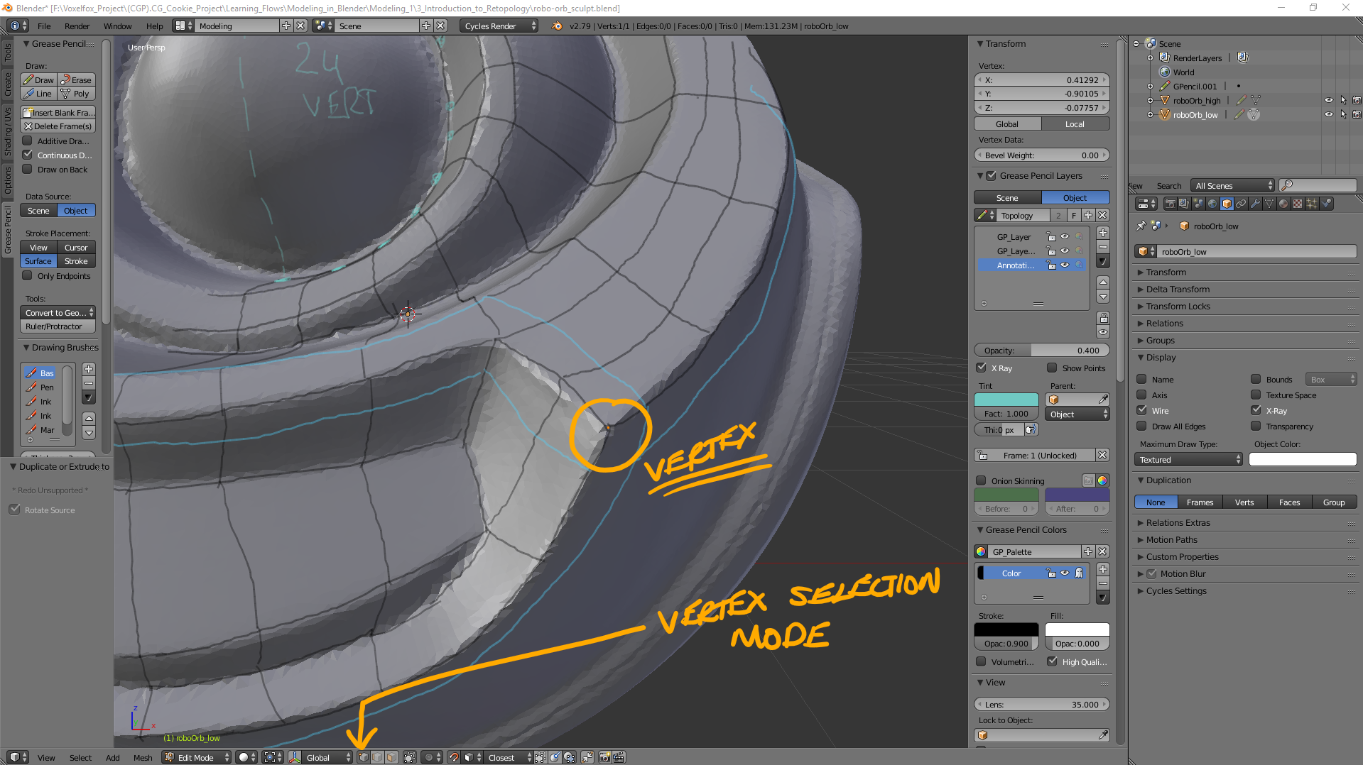 [Ctrl + Right Click] to insert a vertex? - CG Cookie
