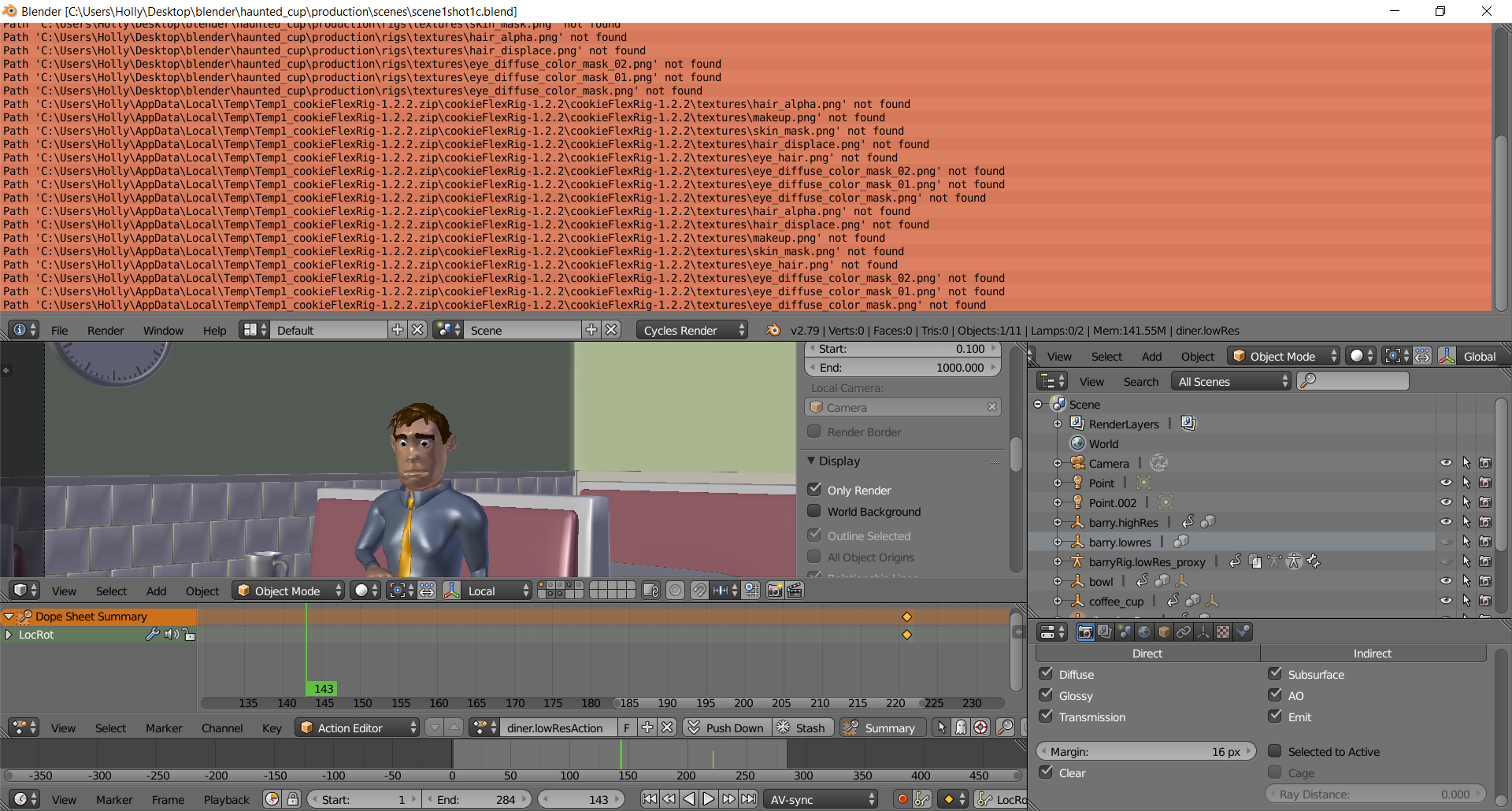 Render issue using animation toolkit course files - CG Cookie