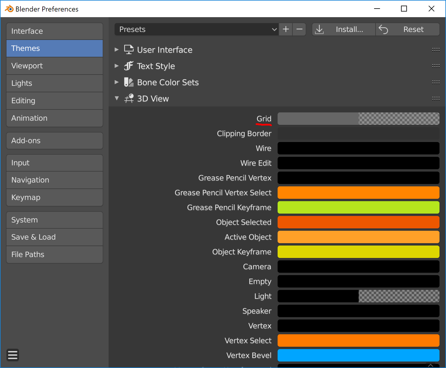 change thickness of major grid lines? - CG Cookie