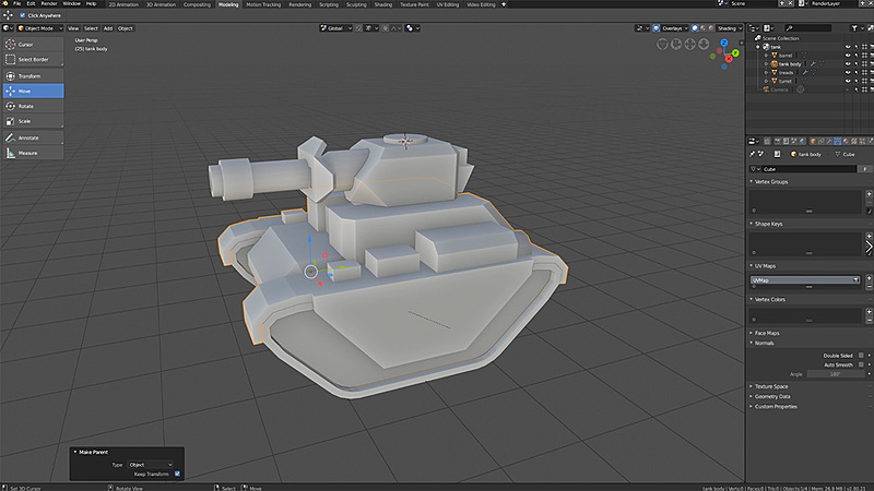 Creating Mini Tanks for a Mobile Game with Blender 2.8 - CG Cookie
