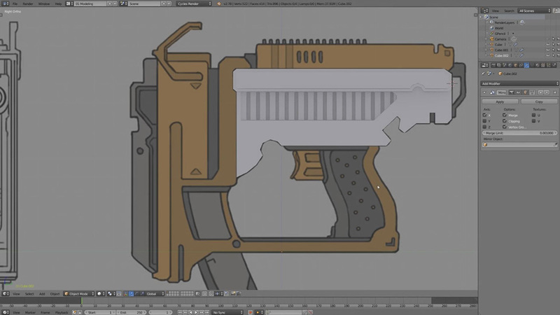 Modeling Weapons for a First Person Shooter - CG Cookie