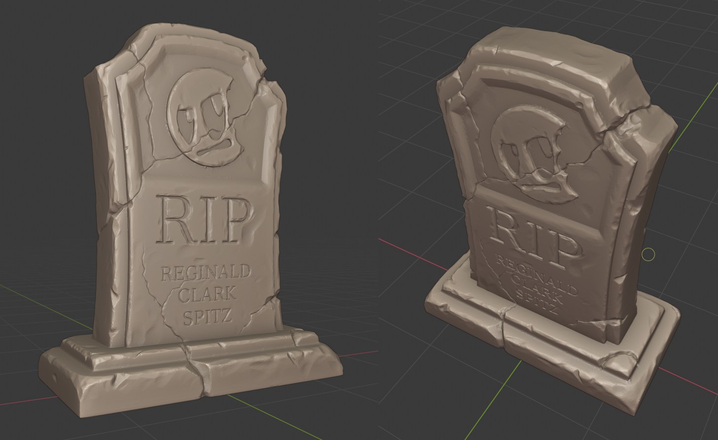 Sculpting a Spooky Gravestone with Blender - CG Cookie