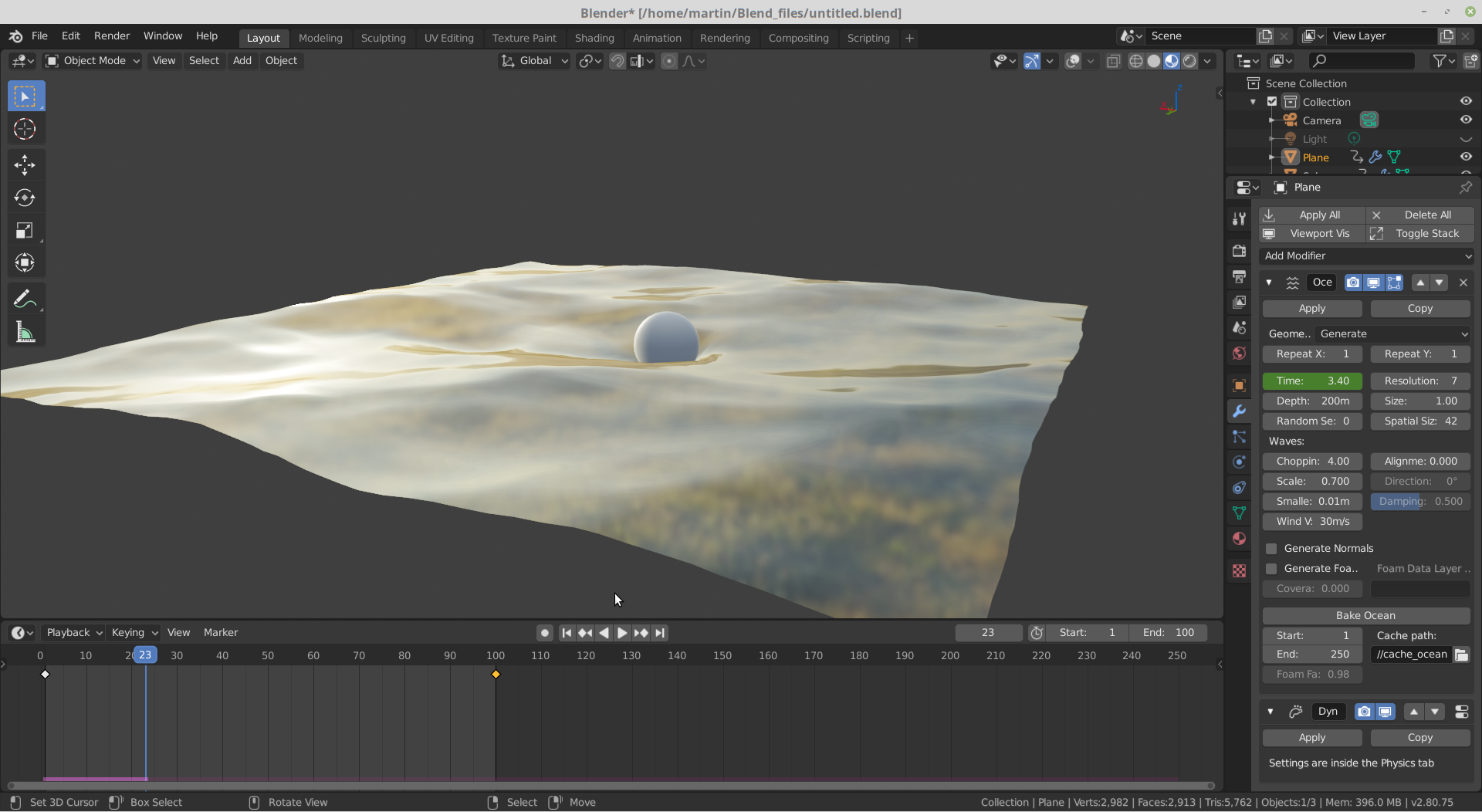 render dynamic paint with wave modifier - CG Cookie